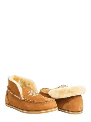 HARI MARI Alta Genuine Shearling Lined Slippers - Tan
