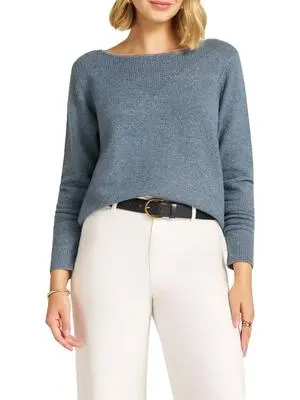 Matty M. Relaxed Fit Sweater - Dusty Blue