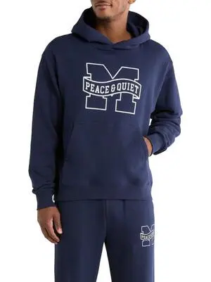 MUSEUM OF PEACE & QUIET Banner Hoodie - Navy