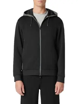Bugatchi Full Zip Hoodie - Caviar