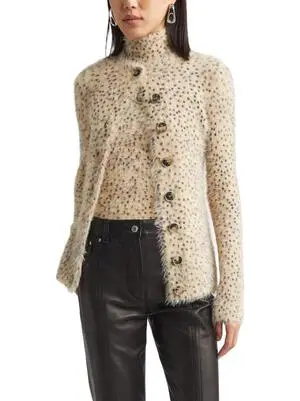 Rabanne Brushed Cardigan - Print Pois