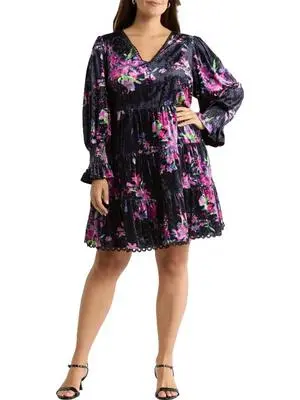 SUGARLIPS SUGARLIPS Tulda Amari Floral Velvet Dress