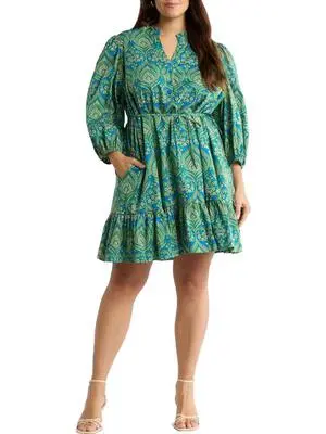 SUGARLIPS Nyra Jazlyn Paisley Dress - Green-blue-multi