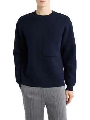 KROST Oversized Cotton Blend Sweater - Dark Navy