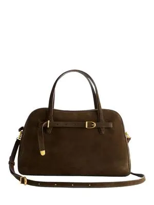 Madewell Belted Suede Satchel - Expedition Green