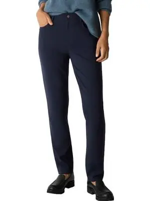 Eileen Fisher High-waist Slim Fit Jeans - Ink