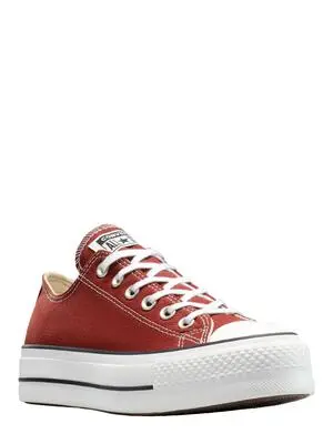 CONVERSE Chuck Taylor All Star Lift Platform Low Top Sneaker - Rottin Apple/white/black