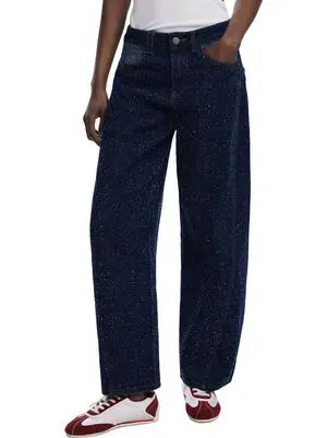Desigual High-waist Wide Leg Jeans - Dark Blue