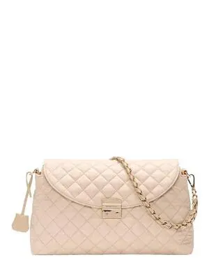 Mz Wallace Crosby Lock Quilted Shoulder Bag - Buff