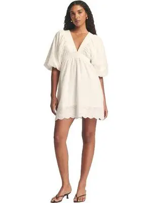 ST MRLO Vera Mini Dress - White Broderie