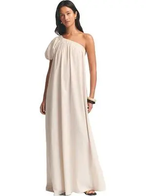ST MRLO Jolie One-Shoulder Maxi Dress Natural