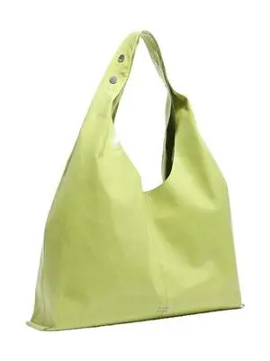 Bimba Y Lola Leather Maxi Bikini Paper Bag Lime