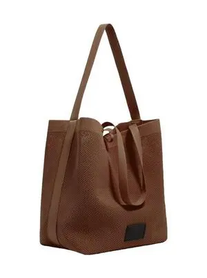 Bimba Y Lola Large Flyknit Shopper Bag Brown
