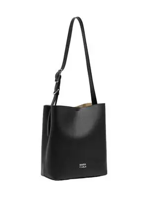 Bimba Y Lola Medium Leather Bag - Black