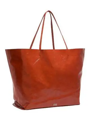 Bimba Y Lola Leather Maxi Shopper - Burnt Orange