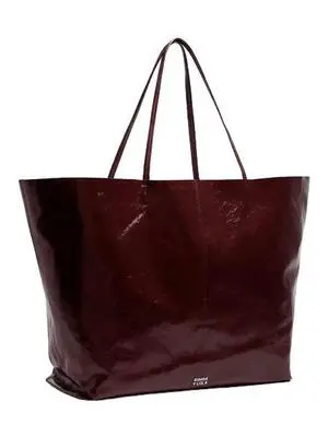 Bimba Y Lola Leather Maxi Shopper - Chestnut