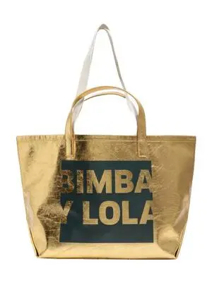 Bimba Y Lola Large Shopper Bag - Gold