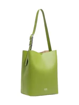 Bimba Y Lola Large Leather Carlino Shoulder Bag - Kiwi