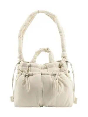 J WORLD Puffy Convertible Tote With Adjustable Handles - Beige