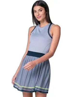 Lucky In Love Kinetic Energy High Neck Dress - Grey