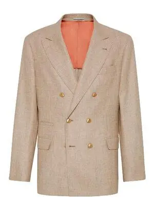 BRUNELLO CUCINELLI Houndstooth Deconstructed Blazer