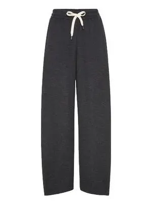 Brunello Cucinelli Double Jersey Track Trousers - Dark Grey