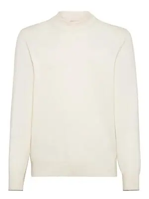 Brunello Cucinelli Funnel Neck Cashmere Sweater - Panama