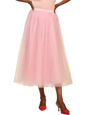 ISAAC MIZRAHI NEW YORK Tulle Maxi Skirt - Orchid Pink