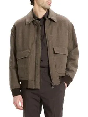 Theory Virgin Wool Aviator Jacket - Feather