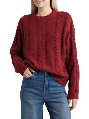 TOPSHOP Oversized Cable Knit Sweater
