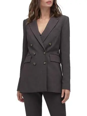 FAVORITE DAUGHTER The Phoebe Double Breasted Blazer - Grey Suiting