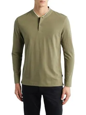 BOSS Pal Long Sleeve Blade Collar Polo - Medium Green