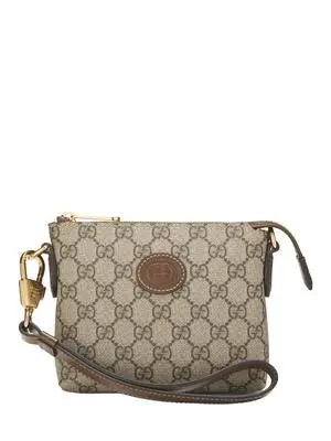 Gucci Original Gg Supreme Convertible Wristlet - Brown