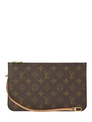LOUIS VUITTON Monogram Neverfull Pouch Nm - Brown