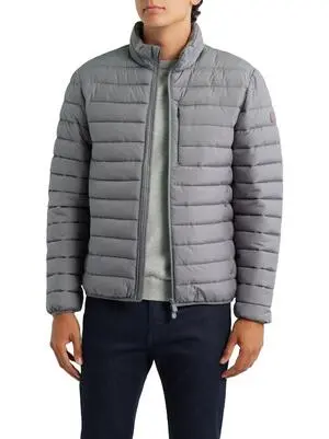 SAVE THE DUCK Erion Water Resistant Puffer Jacket - Mid Grey