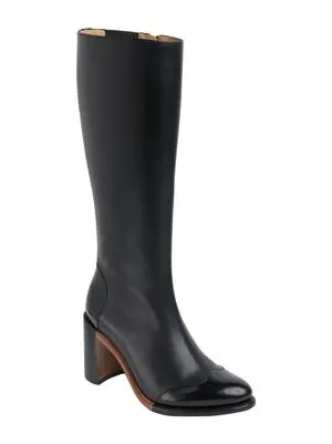 The Office Of Angela Scott Ms. Sylvie Knee High Boots - Black On Black