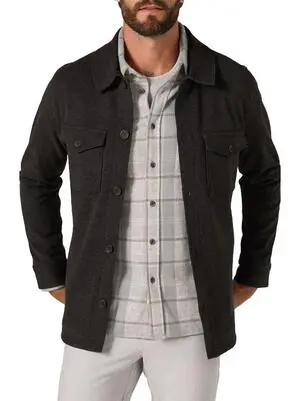 7 Diamonds Craftsman Twill Shacket Charcoal