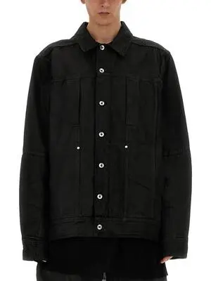 Rick Owens Denim Trucker Jacket - Black