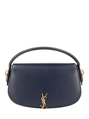 Saint Laurent Voltaire Bag With Logo - Blue