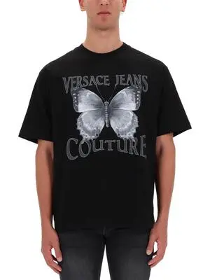 Versace Butterfly Logo T-shirt - Black
