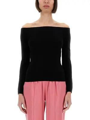 TOM FORD Off-the-shoulder Knit Top - Black