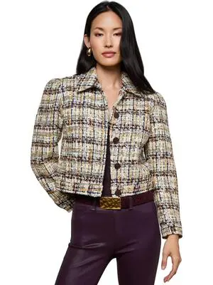 L'AGENCE L'AGENCE Kasey Sequined Tweed Jacket