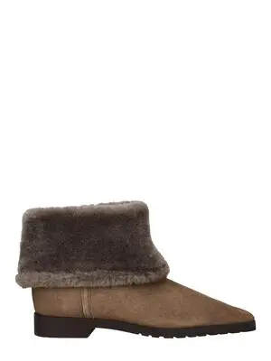 TOTÊME Shearling Ankle Boots - Brown