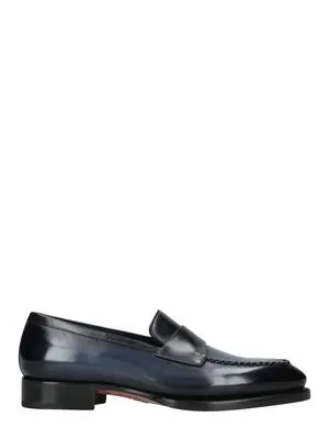 SANTONI Leather Arco Loafers