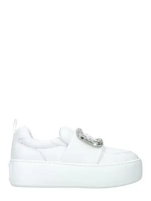 ROGER VIVIER Leather Viv’ Up Sneakers - White