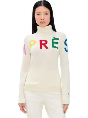 Perfect Moment Apres Sweater Ii - Snow White/rainbow