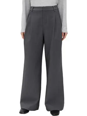 LE BOP Reese Pleated Trousers - Grey Melange