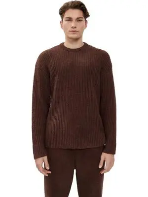 UGG Ryatt Lounge Rib Knit Crew Sweatshirt - Cola
