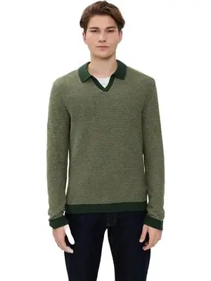 Marine Layer Liam Sweater Polo - Barbour/sable
