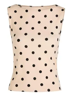 REFORMATION Dusk Polka Dot Jersey Tank